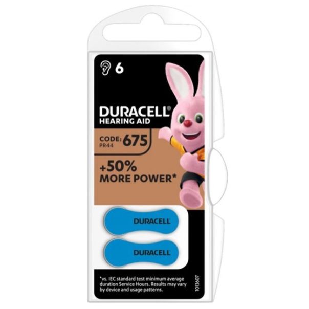 DURACELL Baterija Hearing Aid 675 1,45V, za slusni aparat, 6 kom (cena po komadu)