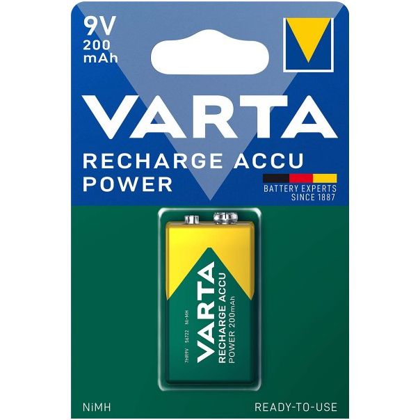 VARTA Baterija punjiva, 200mAh, 9V, R22 56722/1