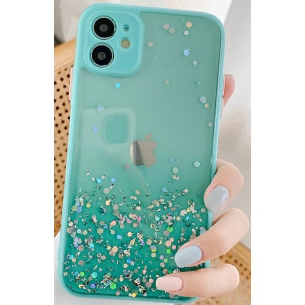 Futrola 3D Sparkling star silicone Turquoise IPHONE MCTK6- XS Max