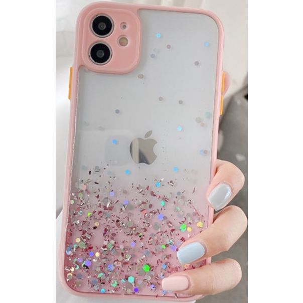 Futrola 3D Sparkling star silicone Pink IPHONE MCTK6- XS Max