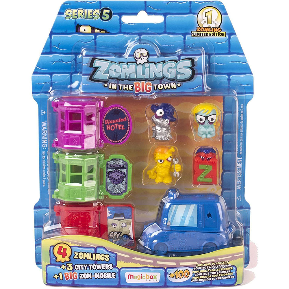 Zomlings serija 5 Zom-mobil i 4 figure