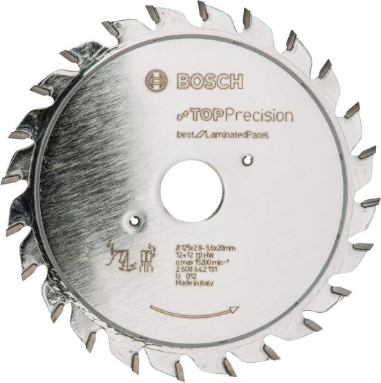 Predrezač za ivericu 125 x 20 x 2,8-3,6 mm, 12+12 ES Bosch (2608642131)