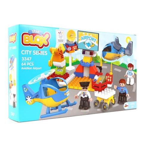 Kocke za decu AERODROM, Star Blox, 64 dela