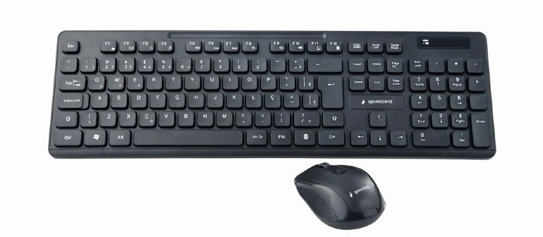 Gembird (KBS-WCH-03) bežični komplet tastatura US+ bežični optički miš crni