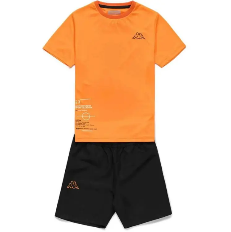 KAPPA Set šorts i majica za dečake LOGO BROZOLO KID narandžasto-crni