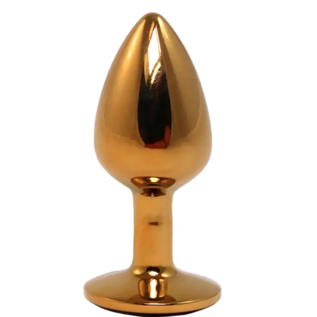 FANTASY TOYS Anal butt plug metal gold rose diamond S