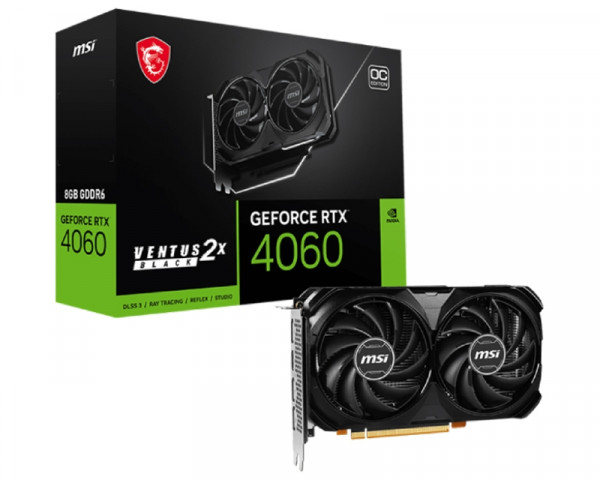 MSI nVidia GeForce RTX 4060 8GB 128bit RTX 4060 VENTUS 2X BLACK 8G OC