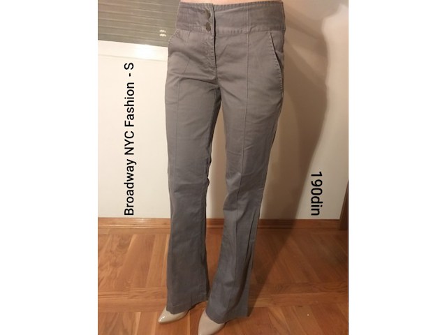 Broadway NYC Fashion ženske sive pantalone S