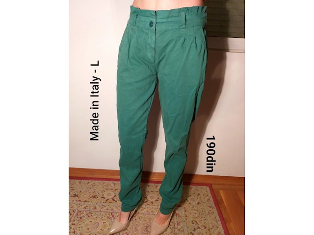 Made in Italy ženske zelene pantalone L