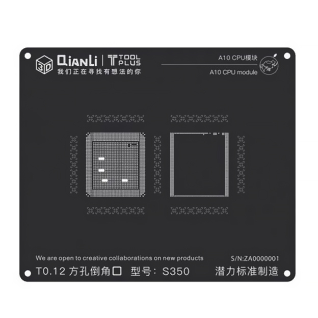 BGA sito Qianli ToolPlus 2D iBlack CPU modul - Iphone 7G A10 S350