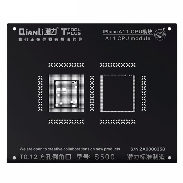 BGA sito Qianli ToolPlus 3D iBlack CPU modul - Iphone 8G A11 S500