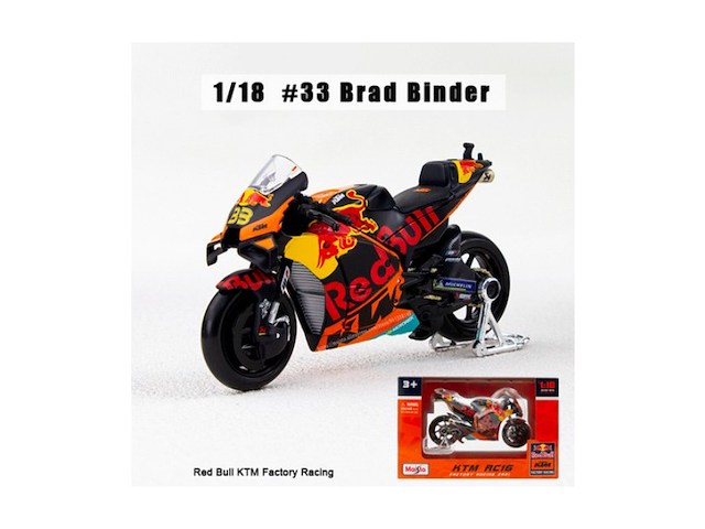 1:18 Maisto, MotoGP, Red Bull KTM, Brad Binder #33
