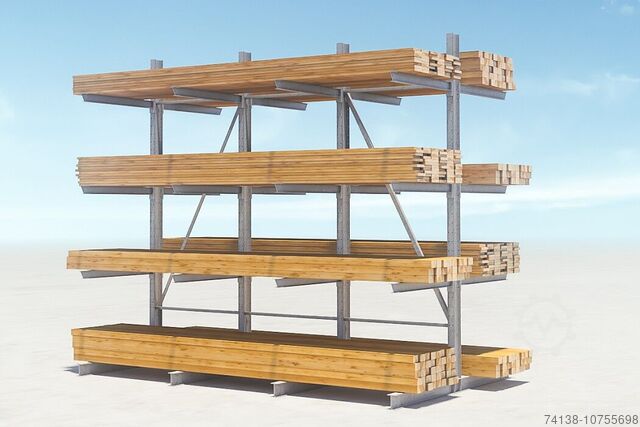 Cantilever rack
Kragarmregal doppelseitig Höhe 3.500 mm Tiefe je Seite 1.200 mm / Länge 4.000 mm