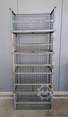 Metalna kutija za skladištenje žičane mesh korpe
Gitterbox / 820x4240x420mm / Stapelbar / verzinkt / Maschenweite: 54x54 mm