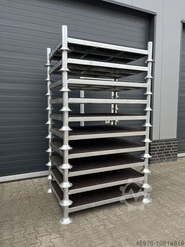 Stacking rack Stake Storage rack
10xStapelgestelle/1550x1180x1550mm BxTxH Siebdruckplatte / Feuerverzinkt