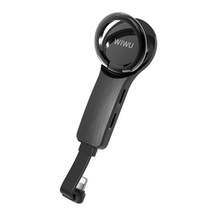 Adapter Wiwu - slusalice i punjenje iPhone lighting crni