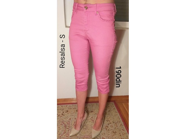 Resalsa ženske kapri pantalone roze S