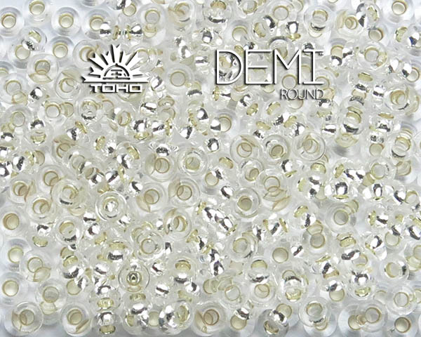 TN-08-PF21 Demi Round 8/0 PermaFinish – Silver Lined Crystal (5gr)