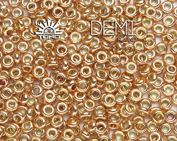 TN-08-PF551 Demi Round 8/0 PermaFinish – Galvanized Rose Gold (5gr)