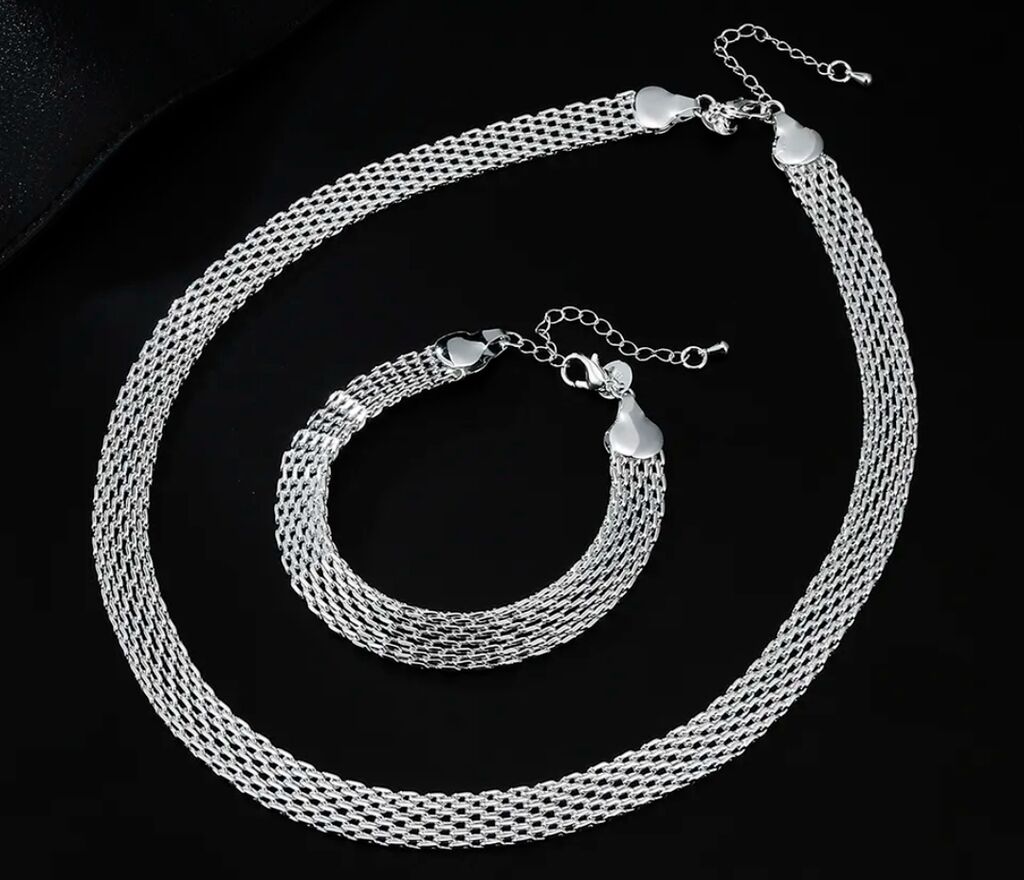 Sterling srebro 925 set nakita ogrlica i narukvica