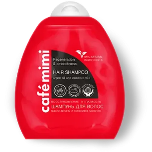 Šampon za kosu CAFÉ MIMI (regeneracija i glatkoća kosa, arganovo ulje i kokosovo mleko) 250ml