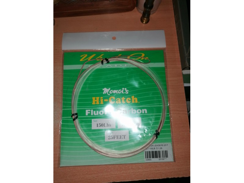 HI-Catch Fluoro Carbon - 150 Lbs 1.28 mm . 25 FEET
