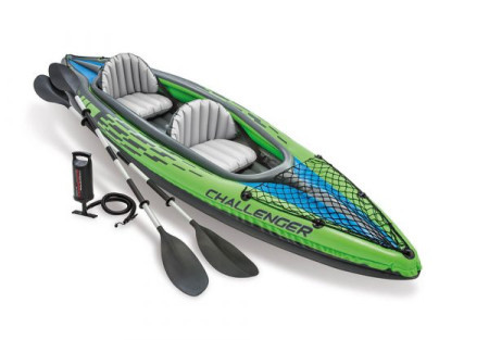 Intex challenger k2 kayak (86″ Aluminijumska vesla) + Teretna mreža ( 68306NP )