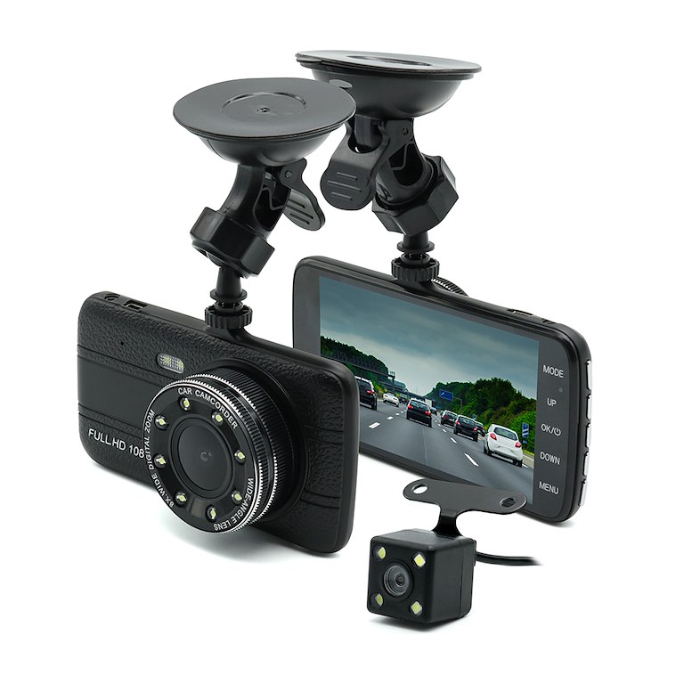Auto kamera T657 dual lens crna (MS)