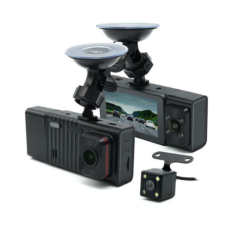 Auto kamera T721 triple camera crna (MS)