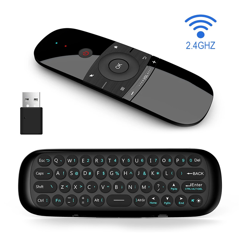 Air Mouse wireless tastatura I mis, IR daljinski crni