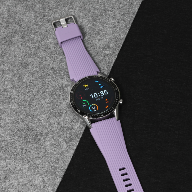 Narukvica relief - smart watch 22mm ljubicasta