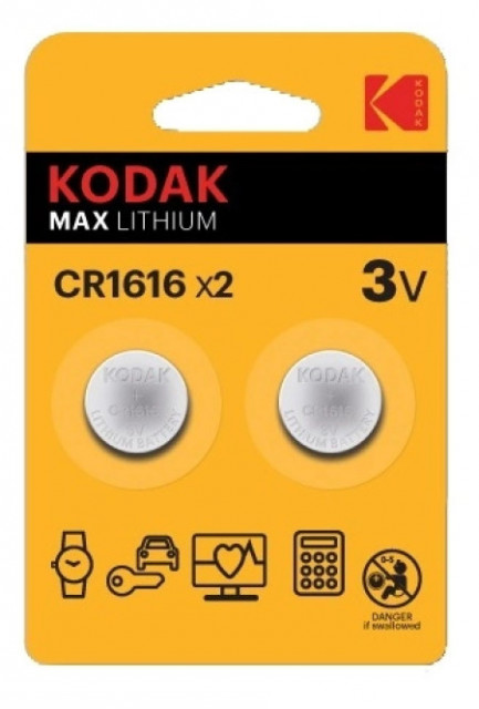 Kodak max lithium baterija cr1616, 2 kom ( 30417748 )