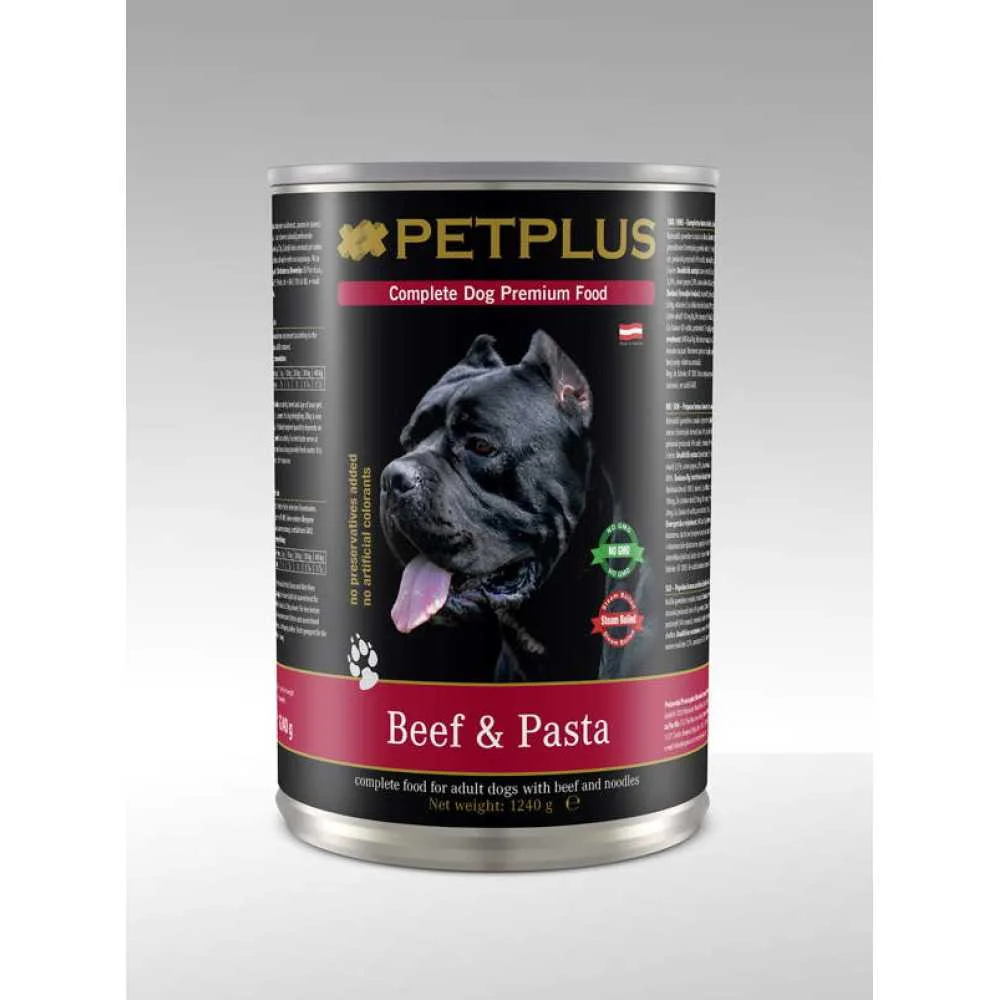 PetPlus konzerva za pse - govedina i nudle 1240g