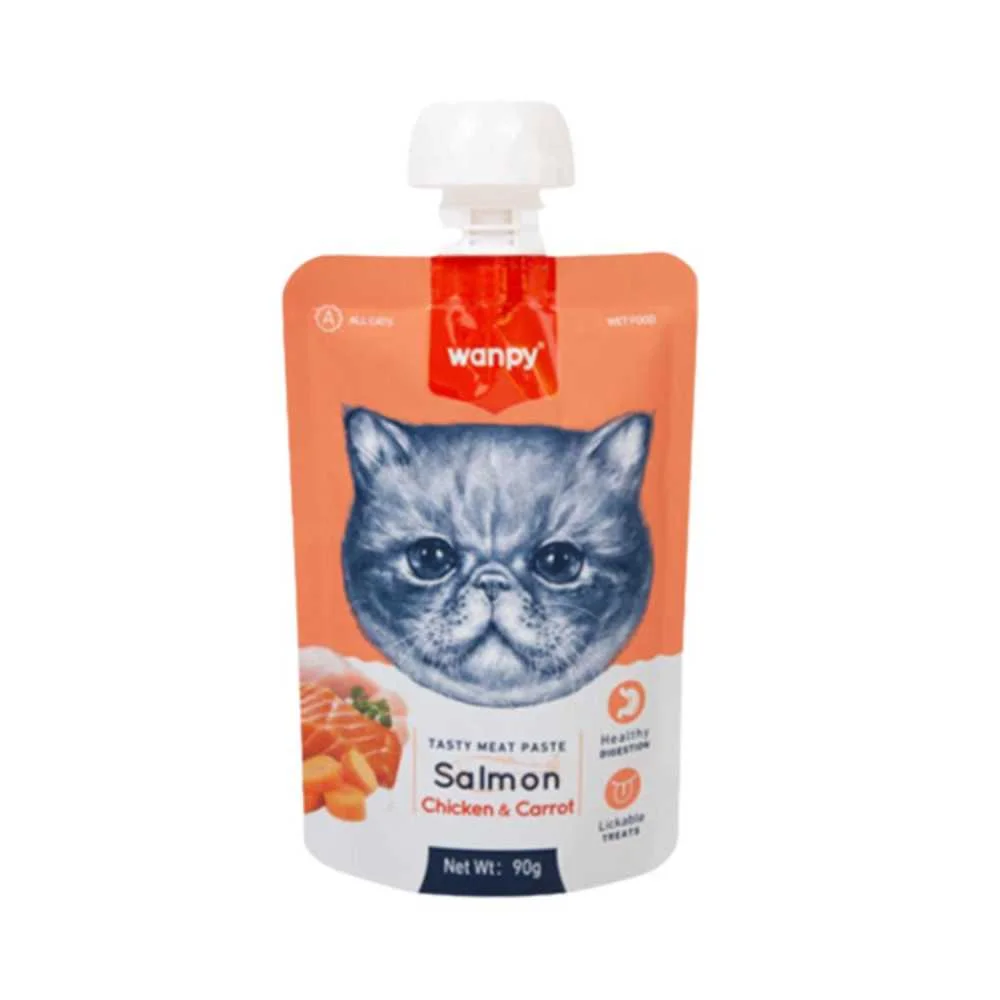 Wanpy Pasta for Cats - Salmon, chicken & carrot 90g