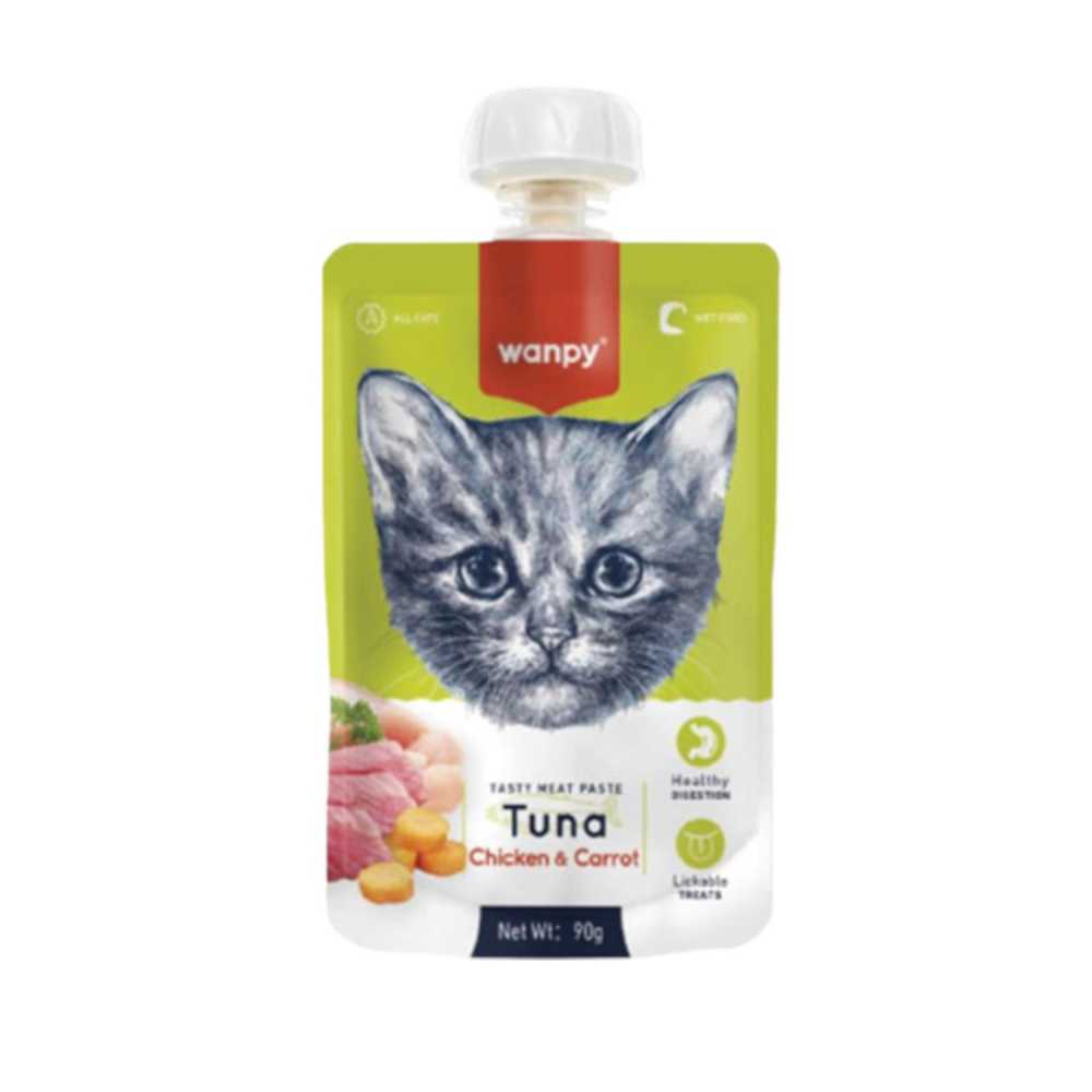 Wanpy Pasta for Cats - Tuna, chicken & carrot 90g