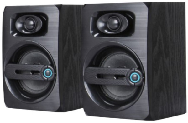 SPK-B23 Gembird Stereo zvucnici black Wood, 2.5 inch, 6W RMS (2 x 3W) USB pwr, volume control, 3,5mm