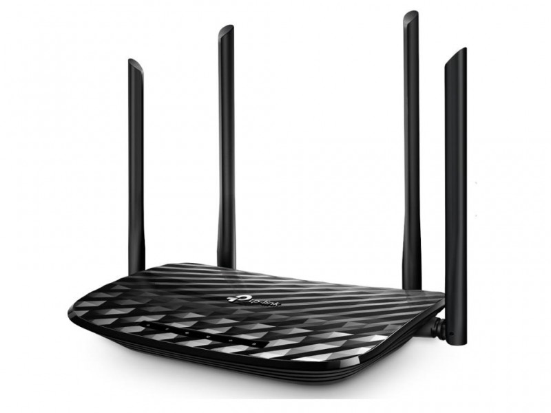 TP-LINK AC1200 WIFI MU-MIMO Gigabit. ruter 300Mbps/867Mbps(2.4GHz/5GHz),802.11ac,1xWAN,4xLAN,4+1xant (ARCHER C6)