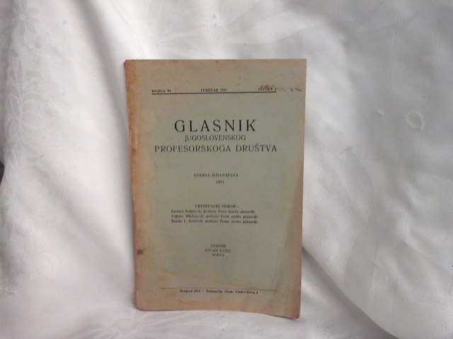 Glasnik profesorskog društva sveska 2 1931 god