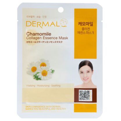 Korejska sheet maska za hidrataciju i umirivanje kože lica DERMAL Collagen kamilica 23g