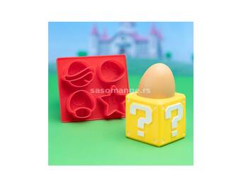 Egg Cup &amp; Toast Cutter Paladone - Super Mario - Question Block