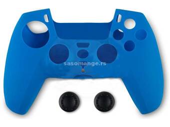 Spartan Gear Controller Silicon Skin Cover &amp; Thumb Grips - Blue Playstation 5