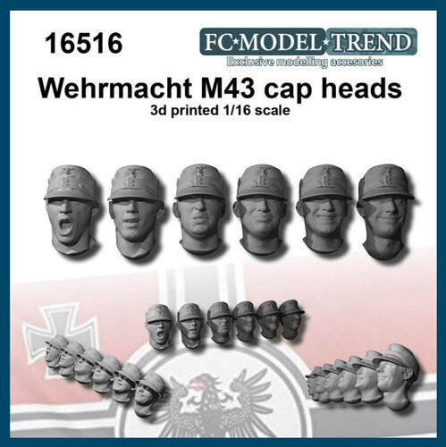 FC ModelTrend 16516 Wehrmacht M43 Cap Heads