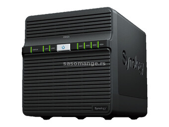 Synology DiskStation DS423, Tower, 4-Bays 3.5 SATA HDDSSD, CPU 4-core 1.7 GHz, 2 GB DDR4 non-ECC,...