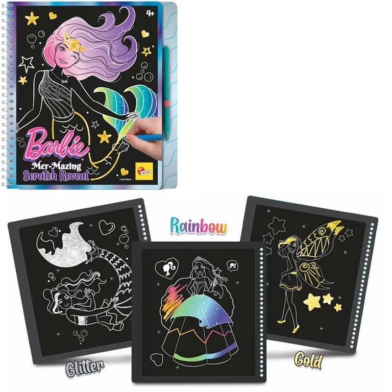 BARBIE SKETCH BOOK MER-MAZING SCRATCH REVEAL