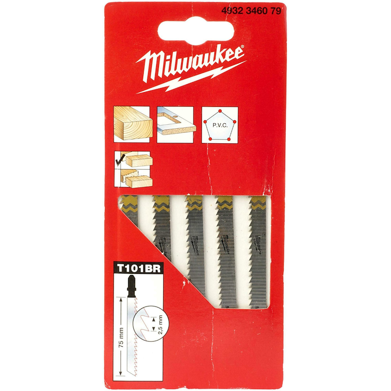 Milwaukee Listovi ubodne testere za drvo, posebne namene, 75 mm, 5 kom, 4932346079