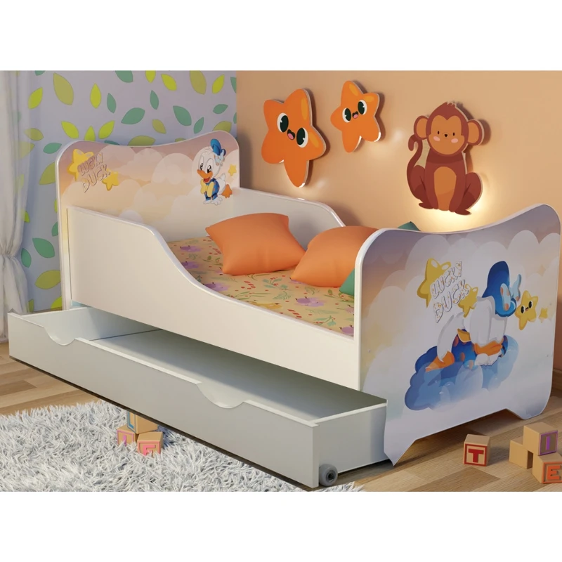 Krevet za decu sa fiokom Happy Kitty - Duck, 160 x 80