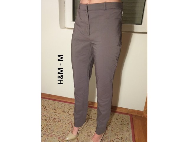 H&;M ženske pantalone sive M