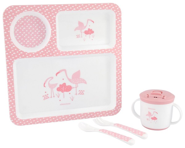 Set posuda od 4 dela FLAMINGO Pink, Kikka Boo