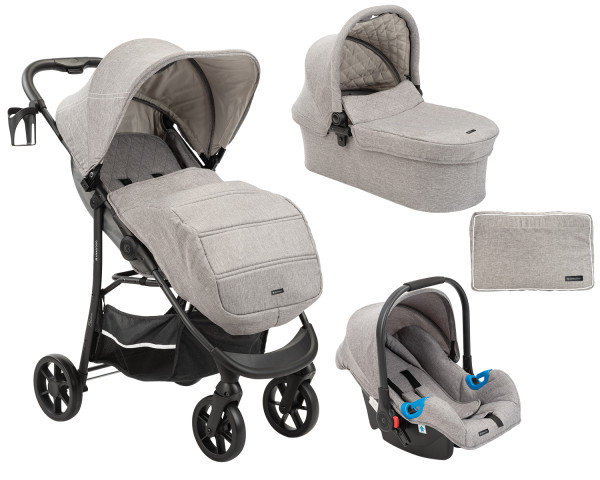 Kolica za bebe SELINA set 3u1, Kikka Boo, Light Grey