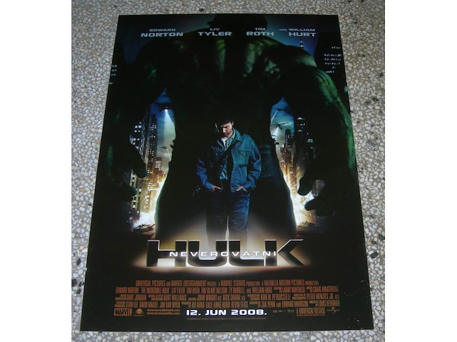 Neverovatni Hulk (Edward Norton) - filmski plakat